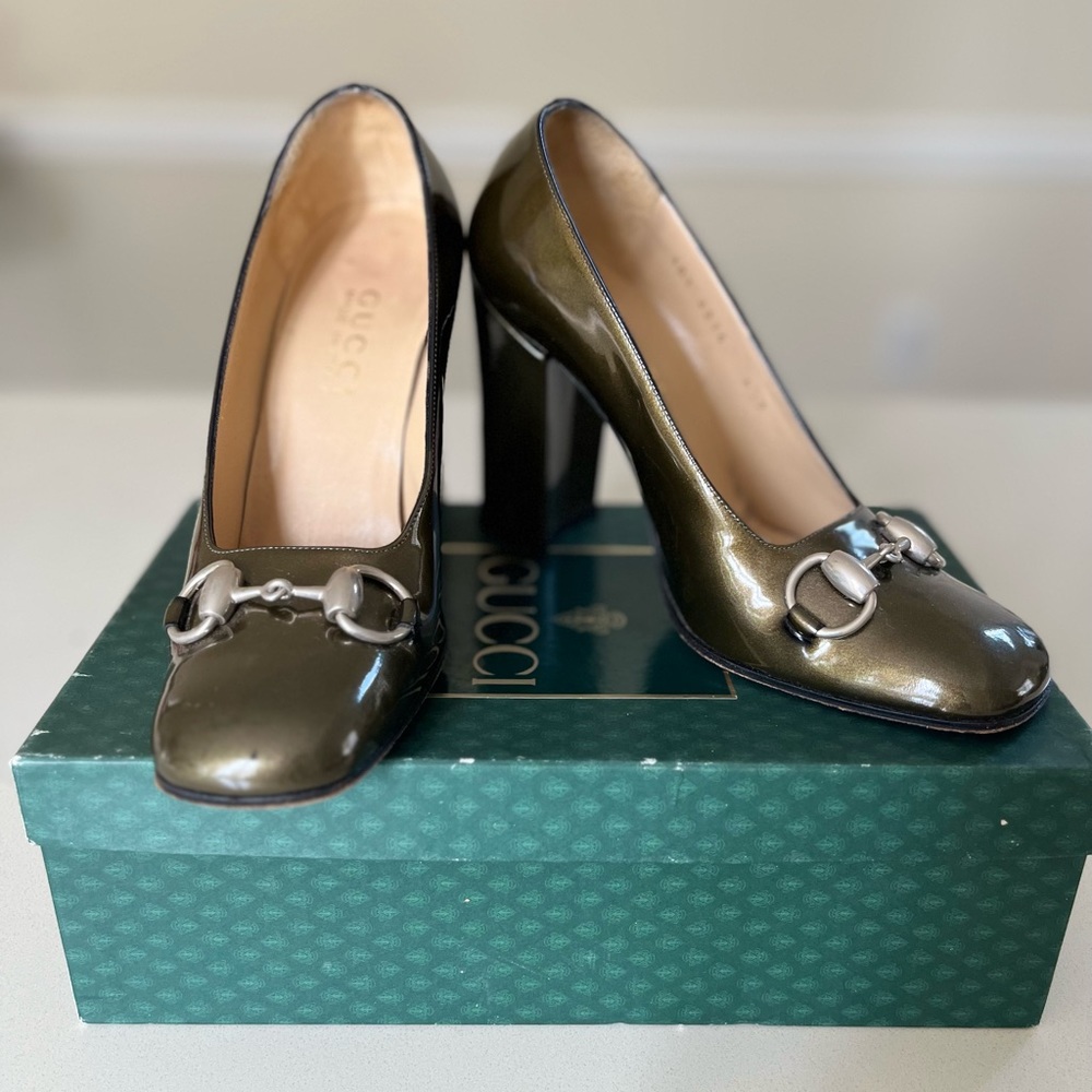 Gucci Women's High-Heel Pump With Horsebit - Size 6.5 - Gem